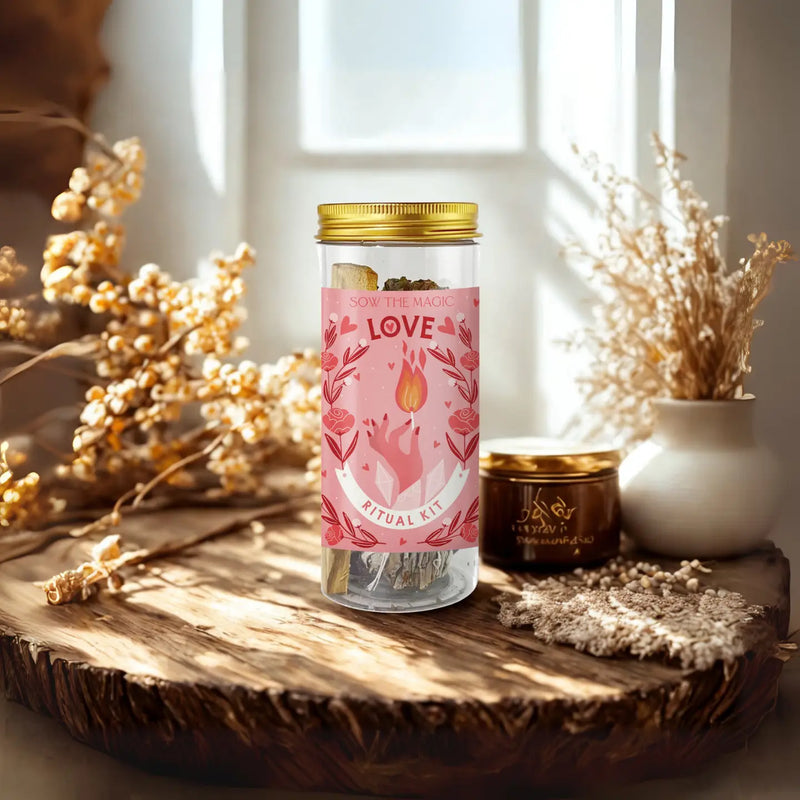 Love Ritual Kit Jar with Rose Quartz, Palo Santo + Sage – Heritage ...